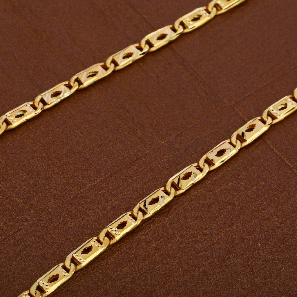 Manufacturer of Mens 916 gold nawabi chain-mnc37 | Jewelxy - 140542