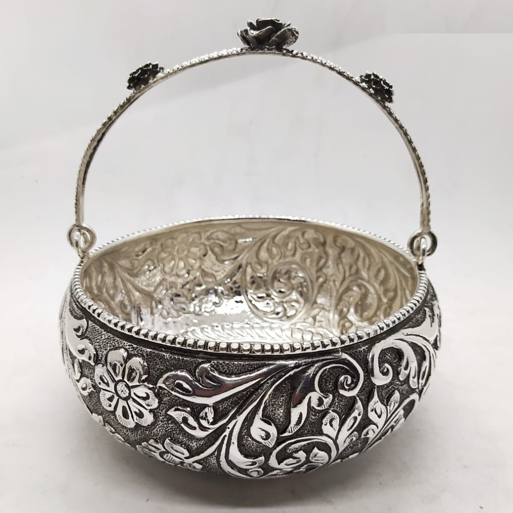 Silver Flower For Pooja