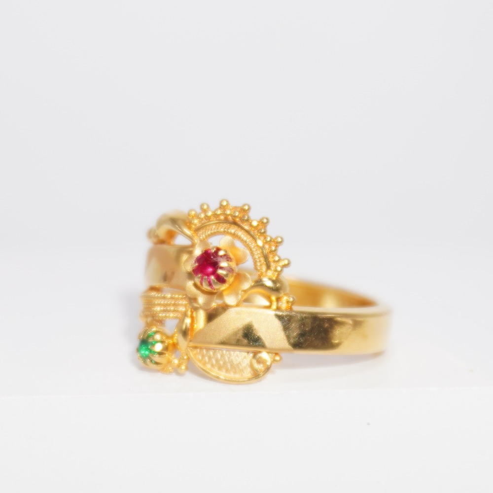 Retailer of 916 gold traditional ring for women | Jewelxy - 224160