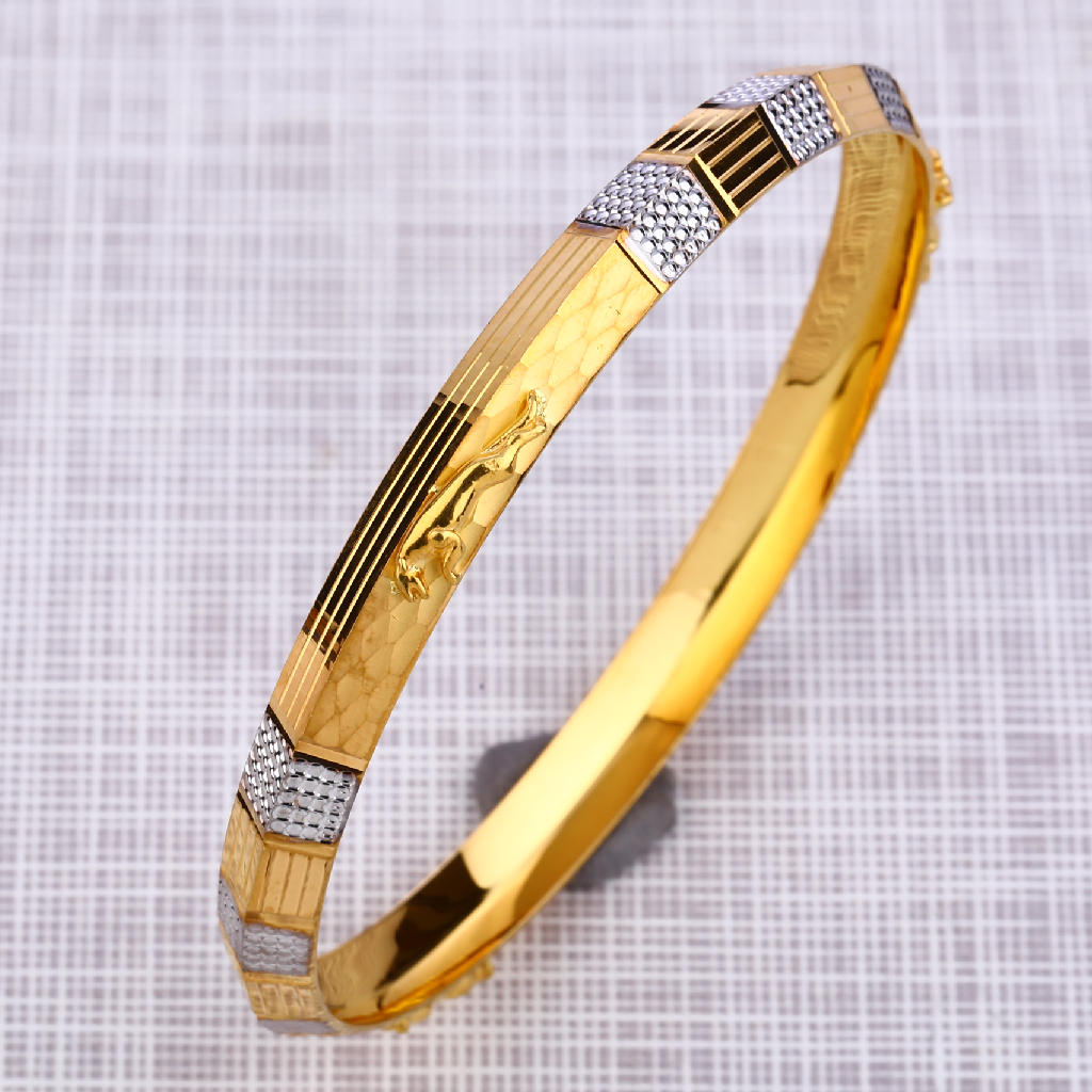 Manufacturer of 916 gold mens designer punjabi lock kada mpkb39 ...